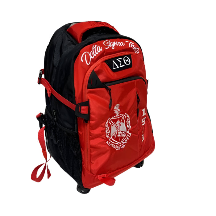 Delta Sigma Theta Embroidered Backpack/Trolley Bag
