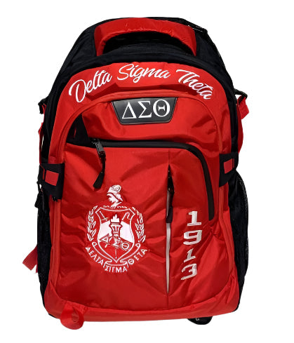 Delta Sigma Theta Embroidered Backpack/Trolley Bag