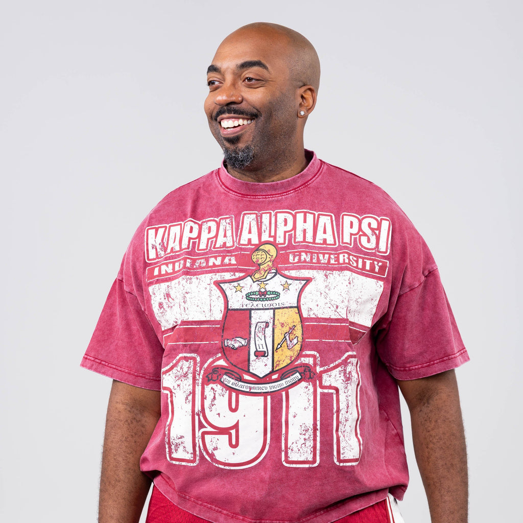 Kappa Alpha Psi Acid Wash Indiana University Box Tee