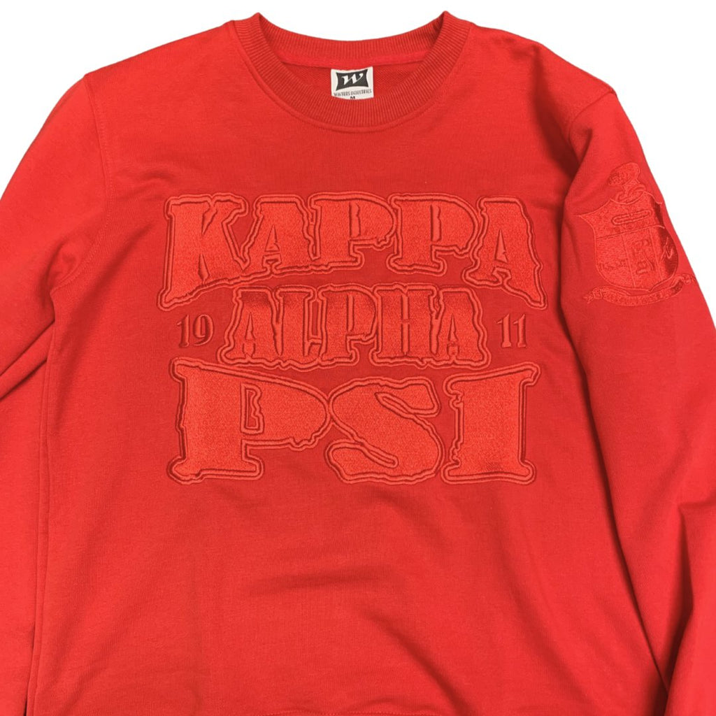 Kappa Alpha Psi Red on Red Crewneck Sweater