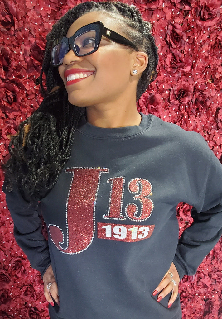 Delta Sigma Theta "J13" 1913 Bling and Rhinestone Sweatshirt / Tshirt
